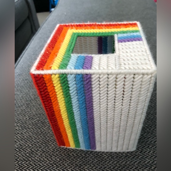 Hand Crafted | Bath | Vintage 99s Hand Crafted Needlepoint Tissue Box ...